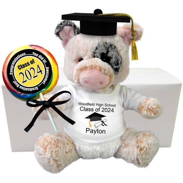 Graduation Pig Personalized Gift Set - 11" Percy Pig – Mandys Moon ...