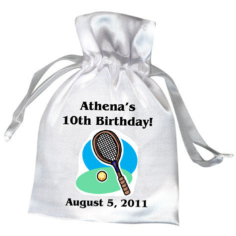 Tennis Racket Birthday Party Favor Bag – Mandys Moon Personalized Gifts