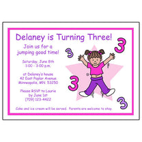 Number Birthday Party Invitation - Girl – Mandys Moon Personalized Gifts