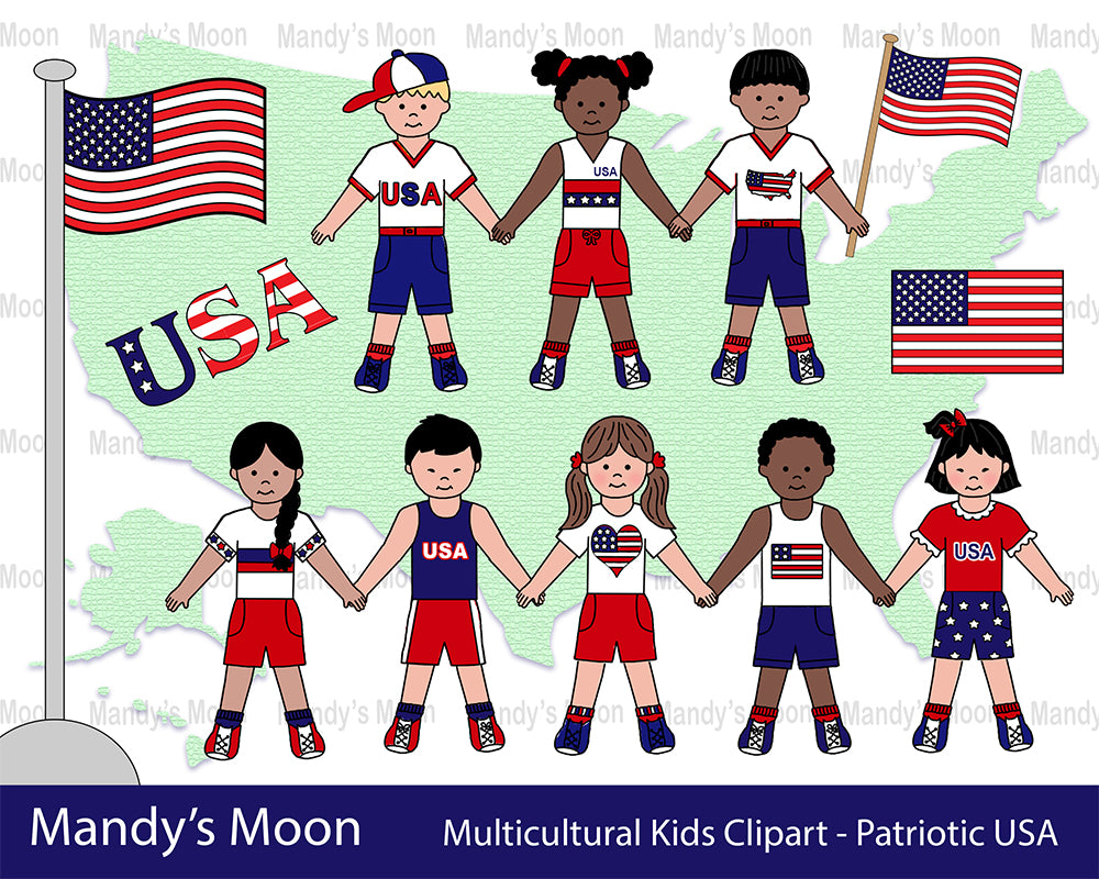 Patriotic Kids Clipart
